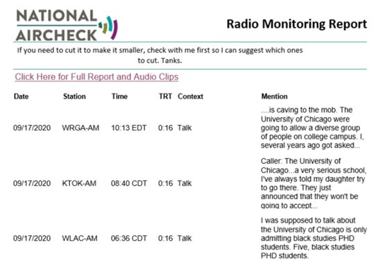 FAQ - National Aircheck